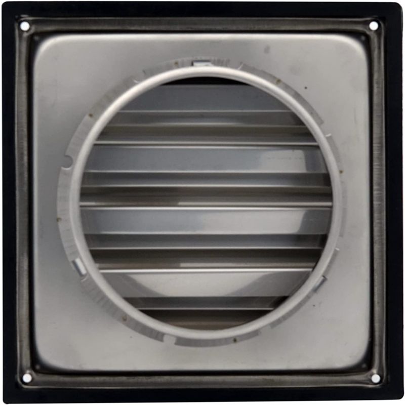 Grille de ventilation en acier inoxydable pour conduits, VMC et hotte